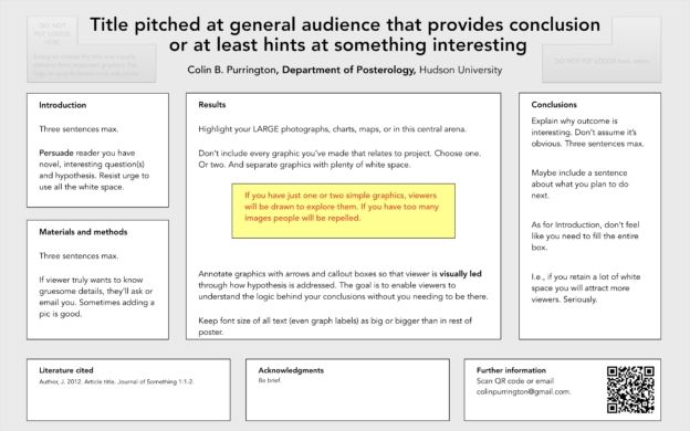 Templates for better posters | Colin Purrington's blog