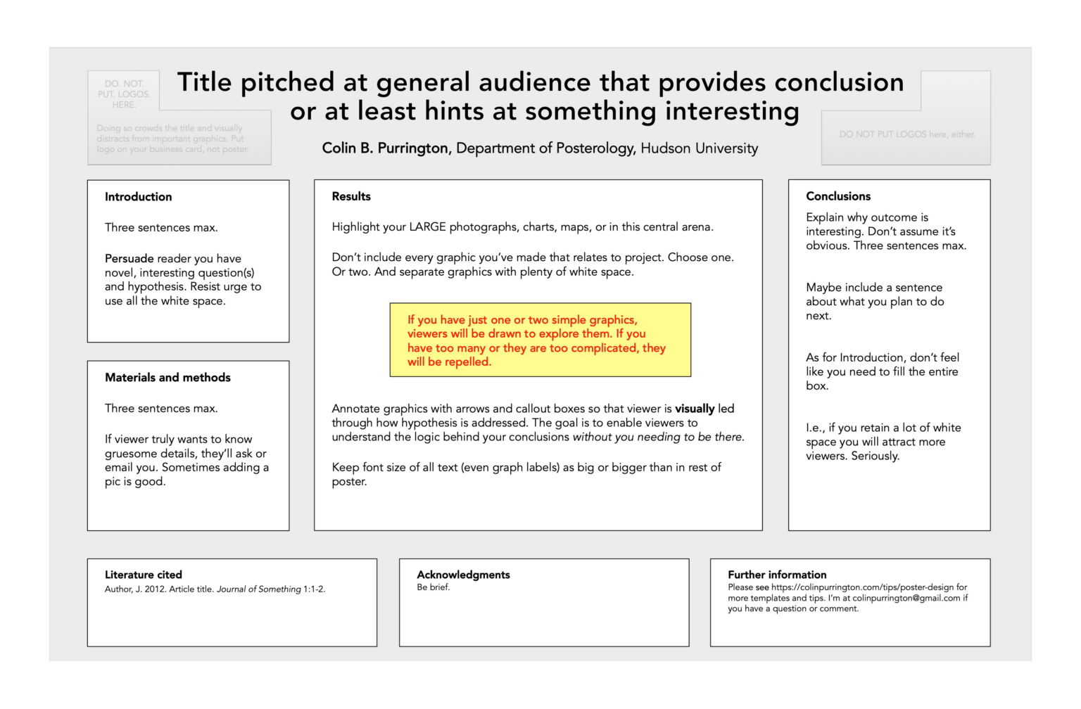 Designing conference posters | Colin Purrington's blog